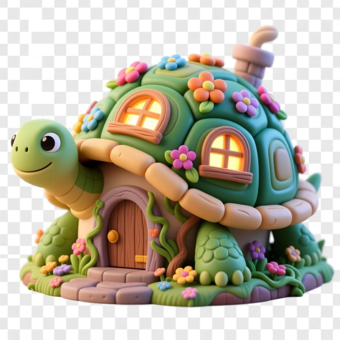 3D Printed Tortoise House Model - Detailed STL File - Etsy