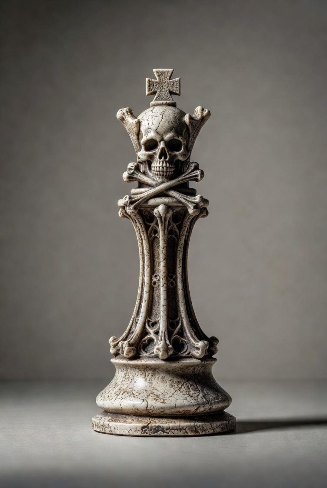 Gothic Skull Chess King STL File – Dark Fantasy King Piece 3D Print ...