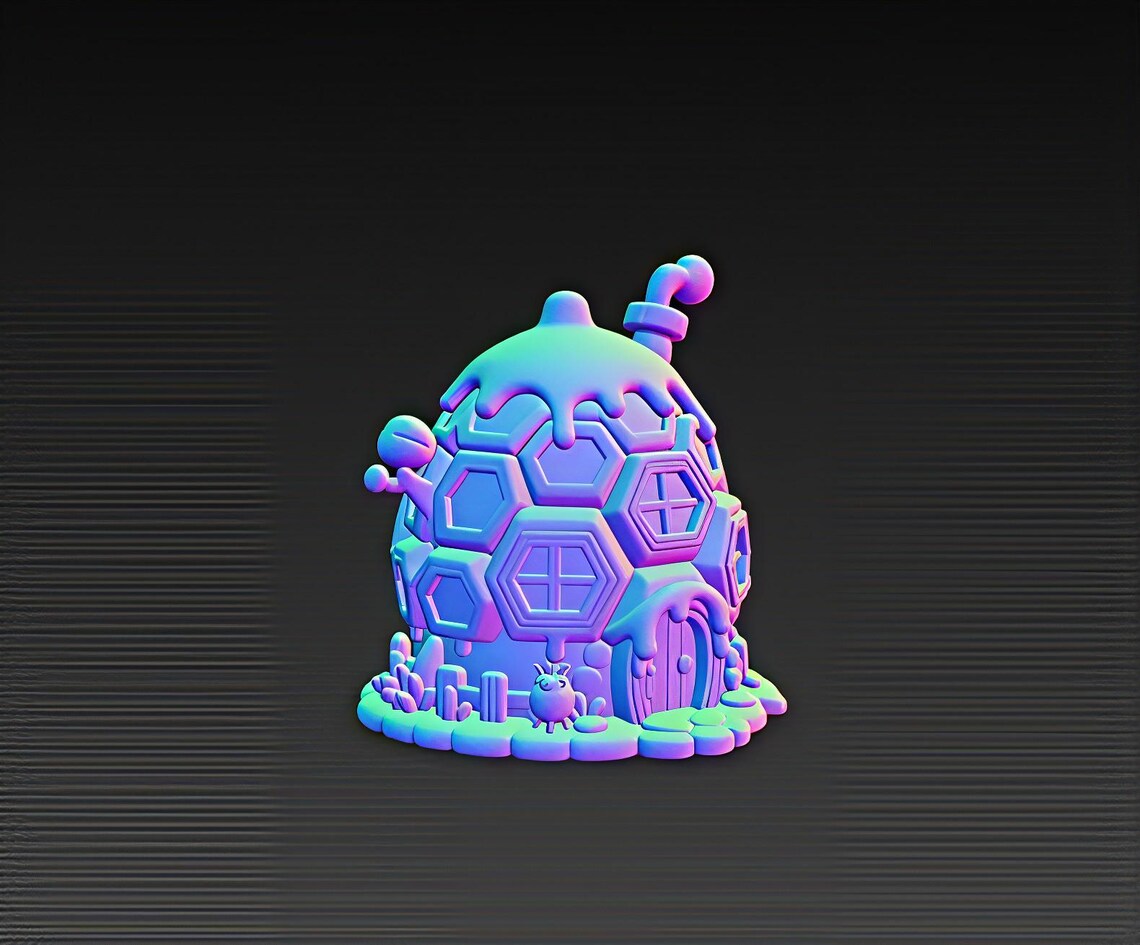 Honeybee Hive House STL • Cute Beehive Cottage 3D Model • Fantasy ...