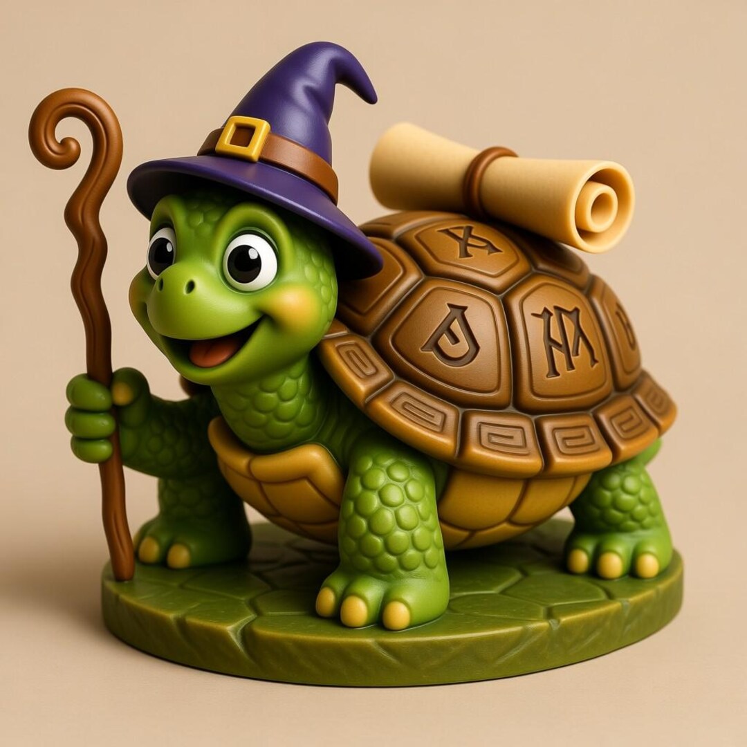 Wizard Turtle 3D Model – Detailed STL File for 3D Printing - Etsy