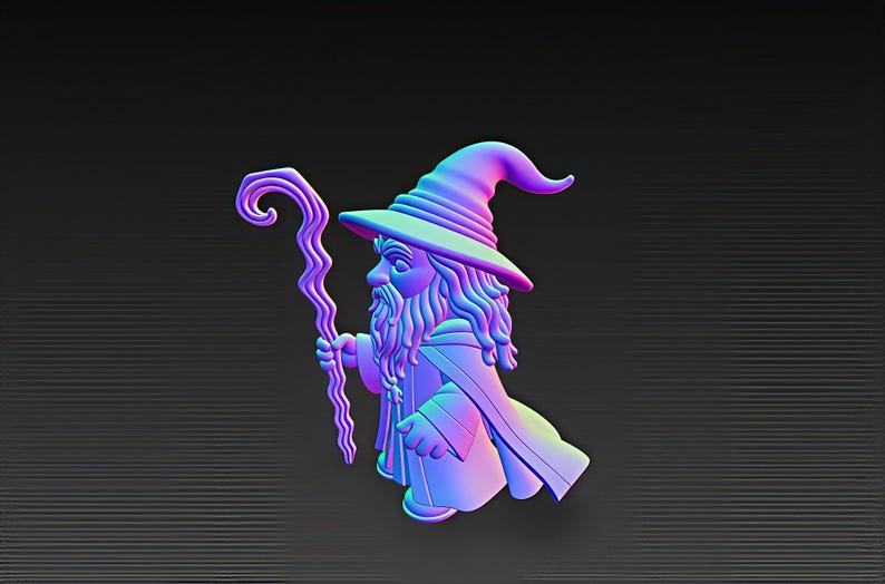 Chibi Wizard 3D Model – STL File for 3D Printing - Etsy