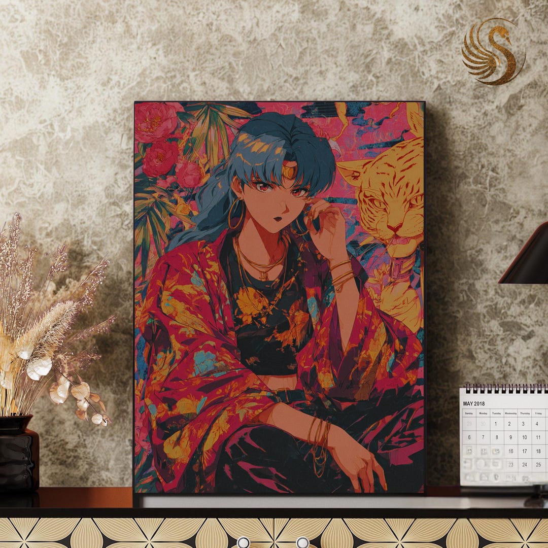 Retro Anime Style Metal Poster: Japanese Manga Wall Art, Otaku Decor - Etsy