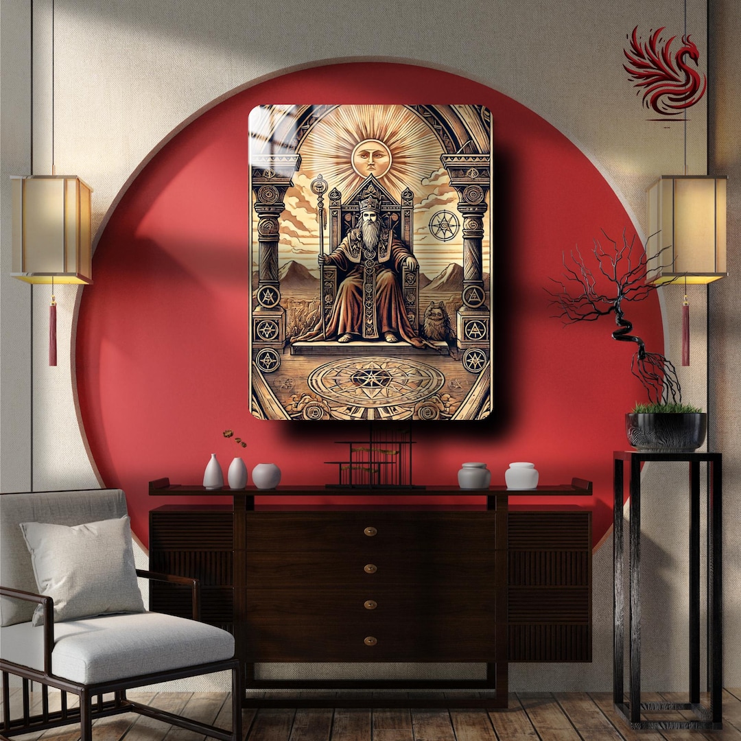 The Great Phoenix Tarot, the Hierophant V Mystical Metal Wall Art ...