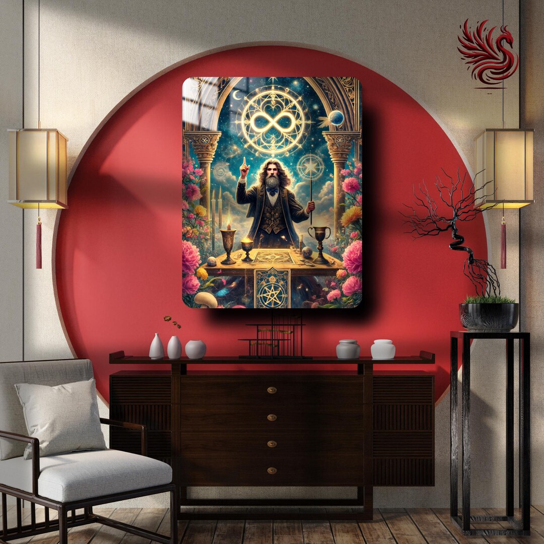 The Great Phoenix Tarot, the Magician I, Mystical Metal Wall Art Poster ...