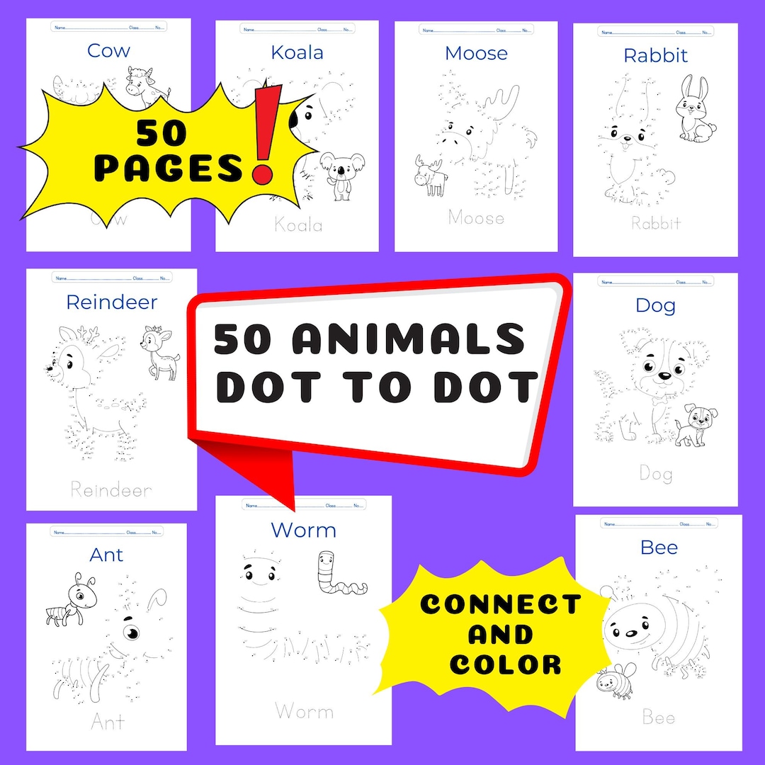 Dot to Dot Worksheet Connect the Dots Printable Pages, Preschool ...
