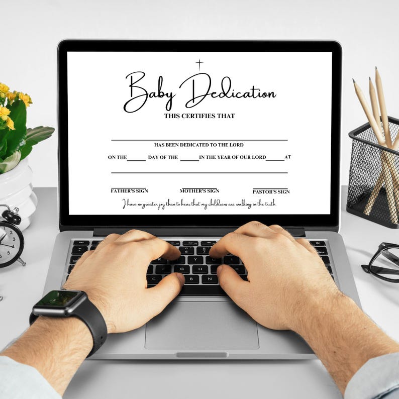 Baby Dedication Certificate Template, Child Dedication Certificate ...