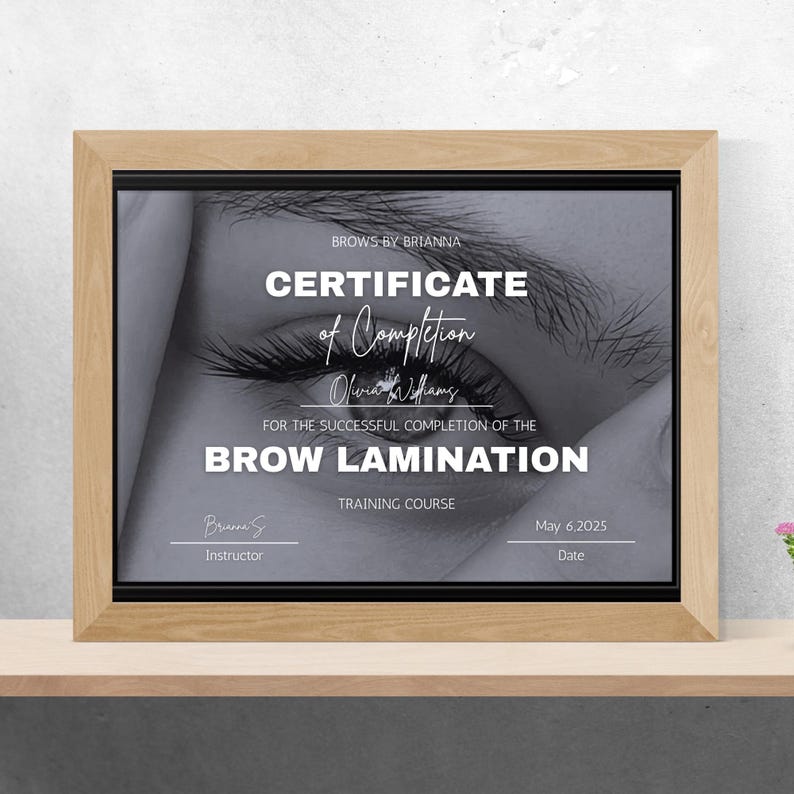 Certificate of Completion Template, Minimalistic Lash Course ...