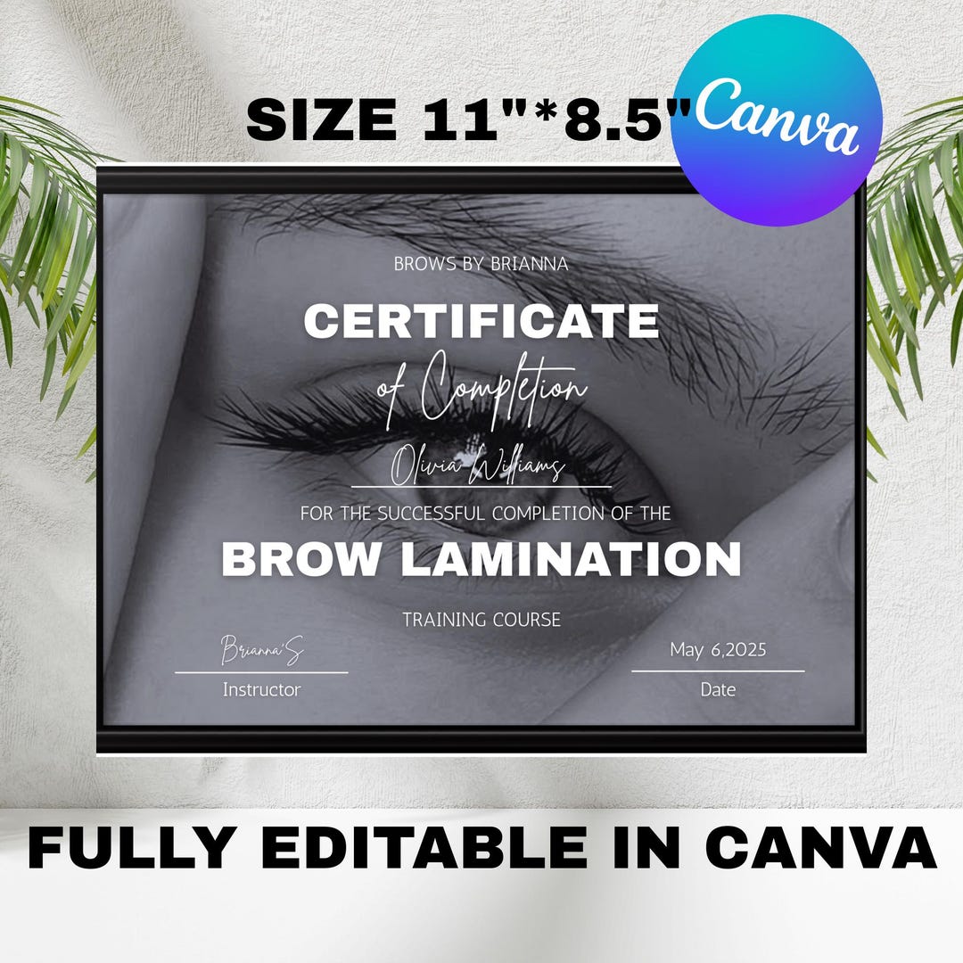 Certificate of Completion Template, Minimalistic Lash Course ...