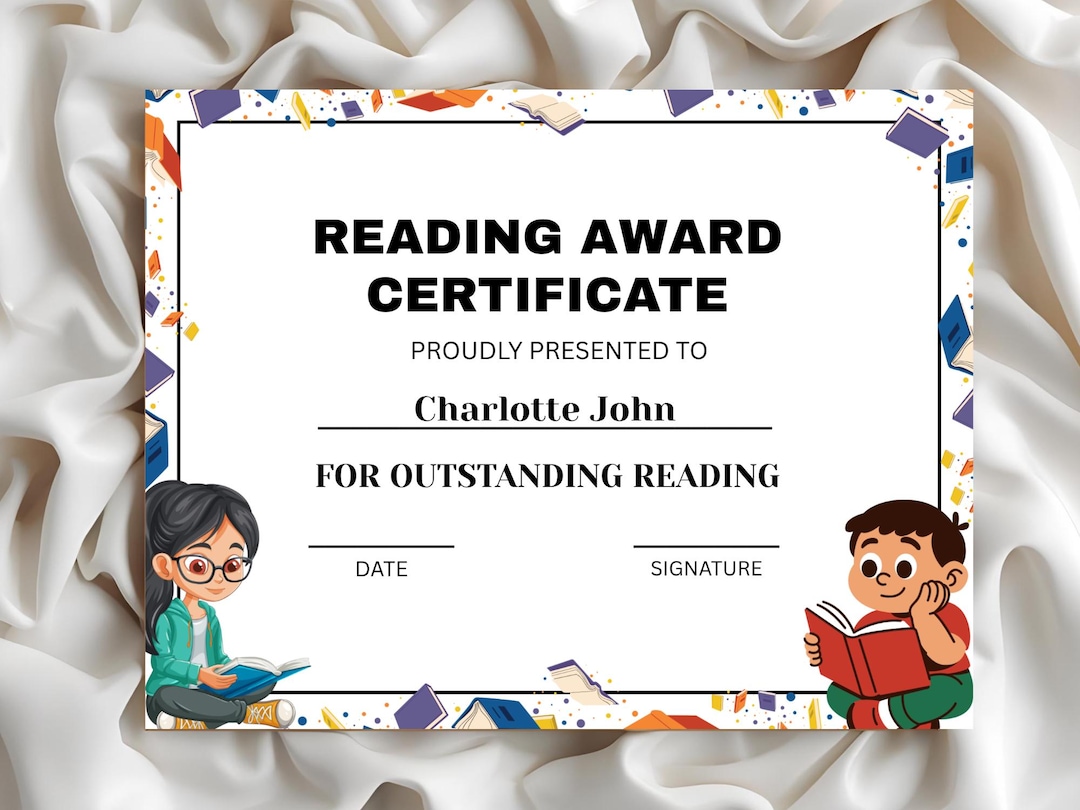Super Reader Award, Reading Certificate, Good Job Certificate, Kids ...