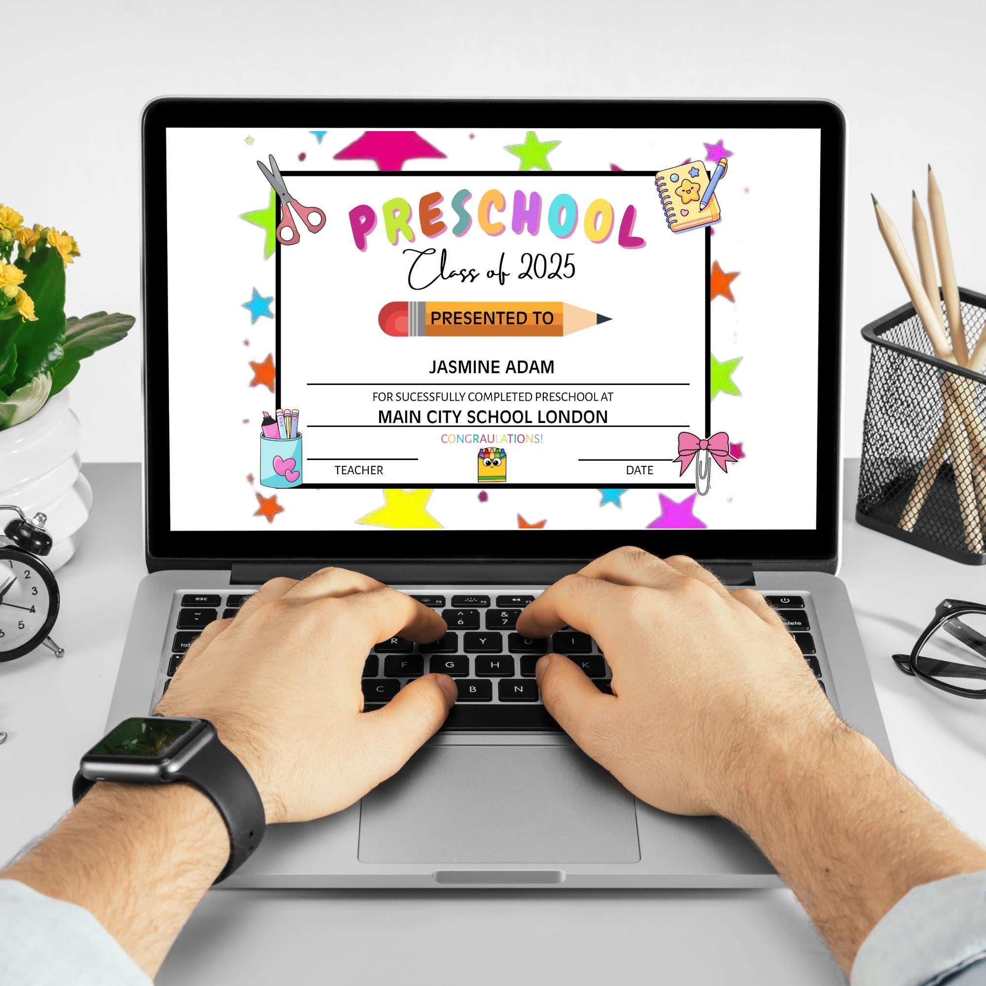 Editable Preschool Graduation Certificate, Prek Diploma Template, End ...