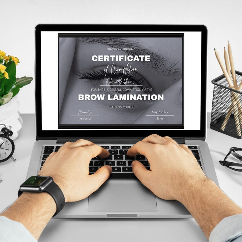 Certificate of Completion Template, Minimalistic Lash Course ...