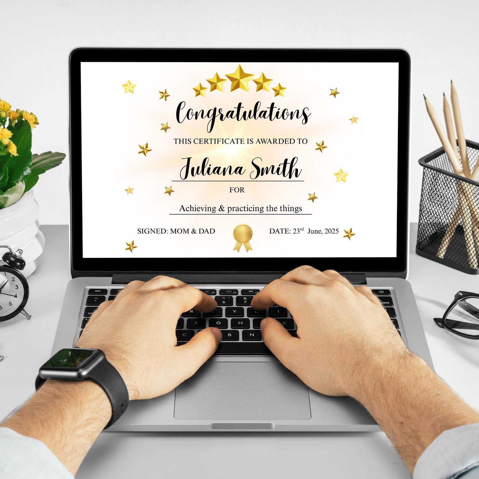 Certificate of Achievement Gold Well Done Certificate School ...