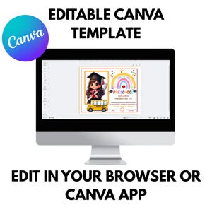 Editable Preschool Graduation Certificate, Prek Diploma Template, End ...