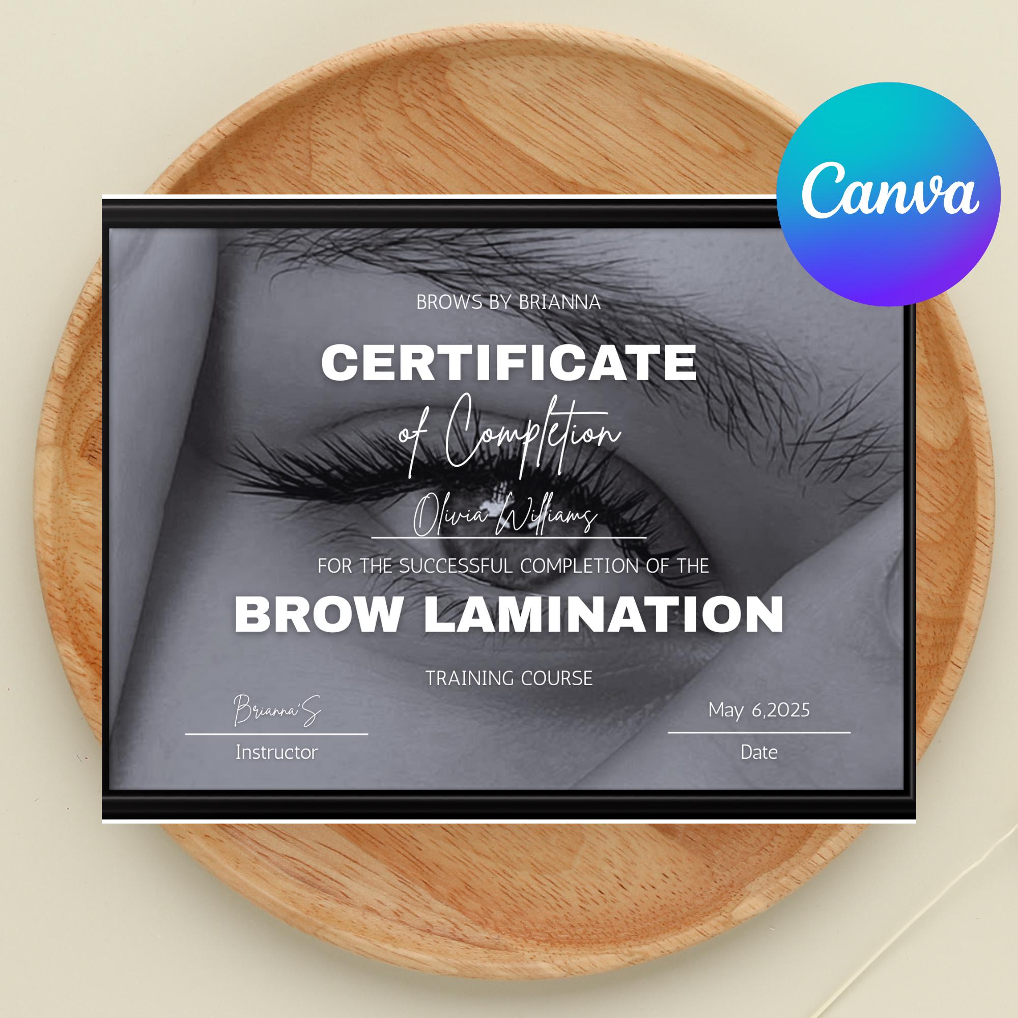 Certificate of Completion Template, Minimalistic Lash Course ...