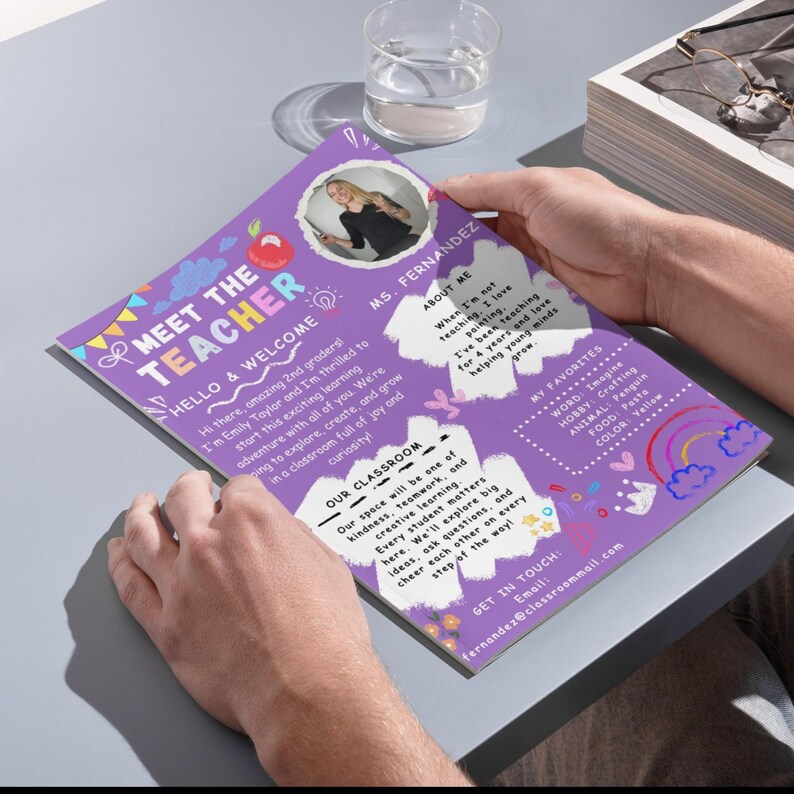 Meet the Teacher Editable Template Bundle, Boho Groovy Pastel Classroom ...