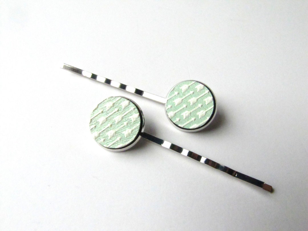 Mint Green Arrow Bobby Hair Pins - Etsy