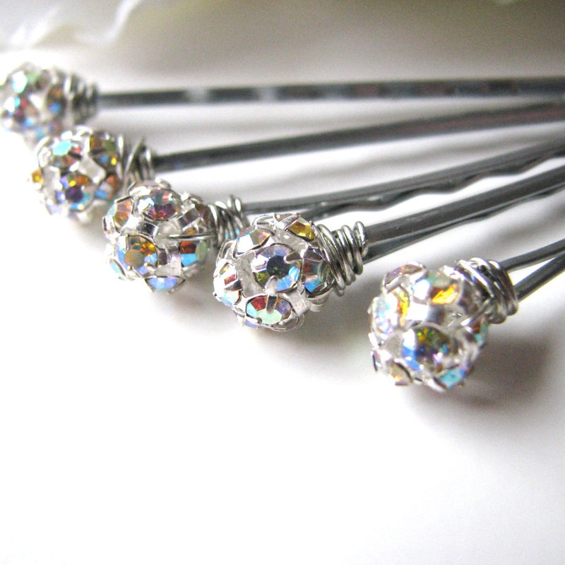 Rhinestone Hair Pins - Etsy