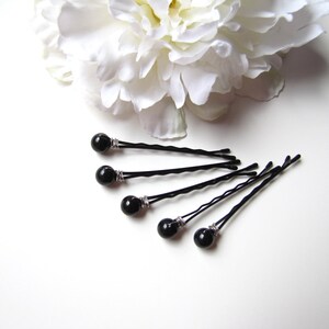 Black Hair Pin Pearls, Swarovski Wire Wrapped - Etsy