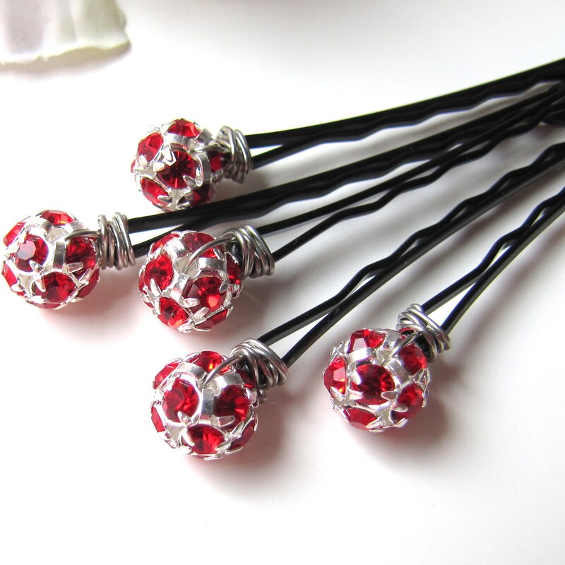 Rhinestone Hair Pins - Etsy