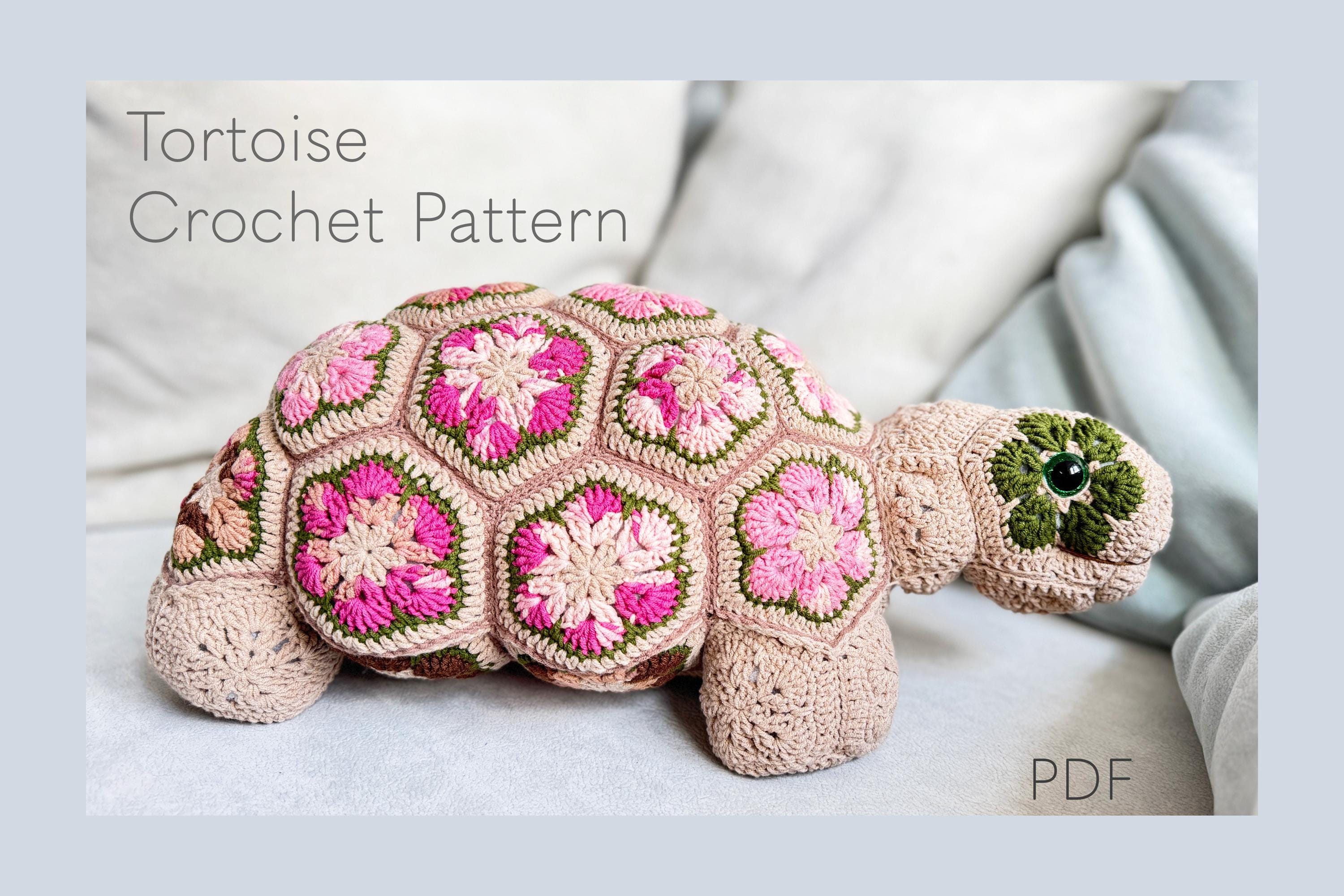 Tortoise Crochet Pattern PDF | Amigurumi Turtle With African Flowers - Etsy