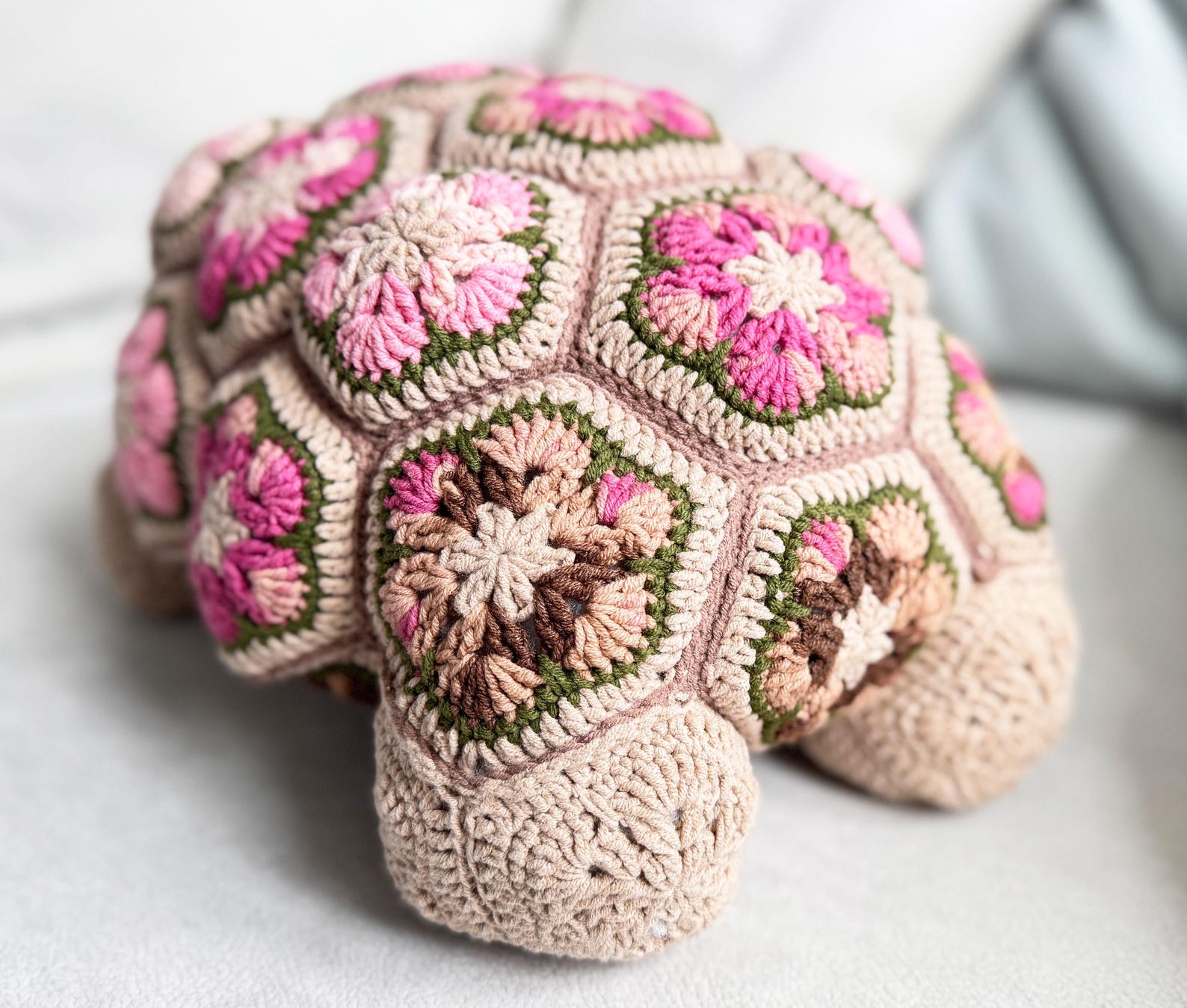 Tortoise Crochet Pattern PDF | Amigurumi Turtle With African Flowers - Etsy