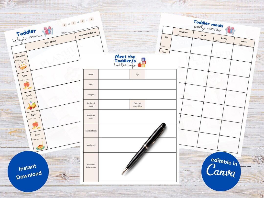 Toddler Meal Planner | Daily & Weekly Meal Plan + Grocery List ...