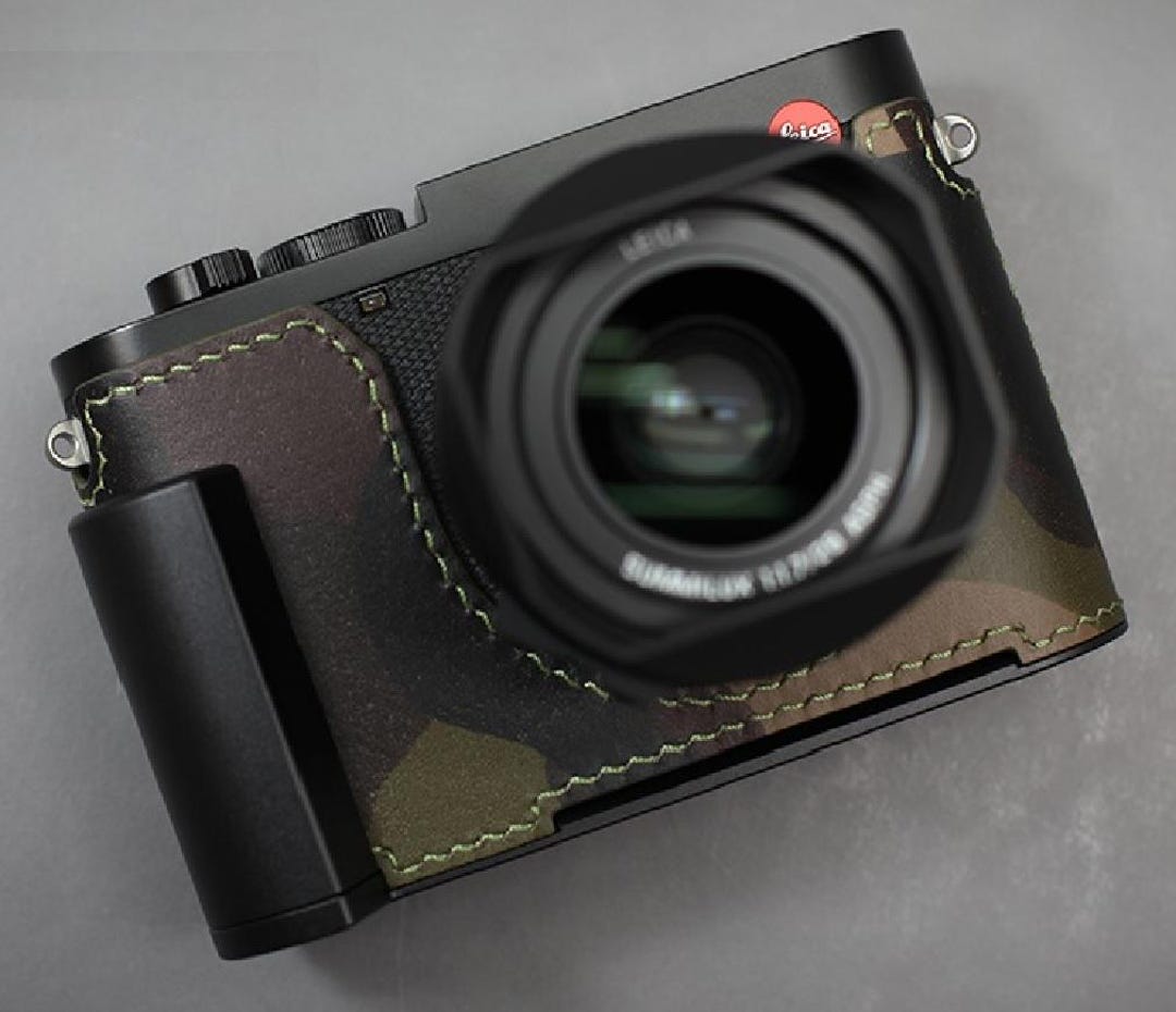 LIM'S Genuine Italy Leather Camera Half Case Metal Grip Dovetail Plate ...