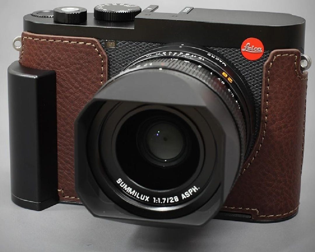 LIM'S Genuine Italy Leather Camera Half Case Metal Grip Dovetail Plate ...