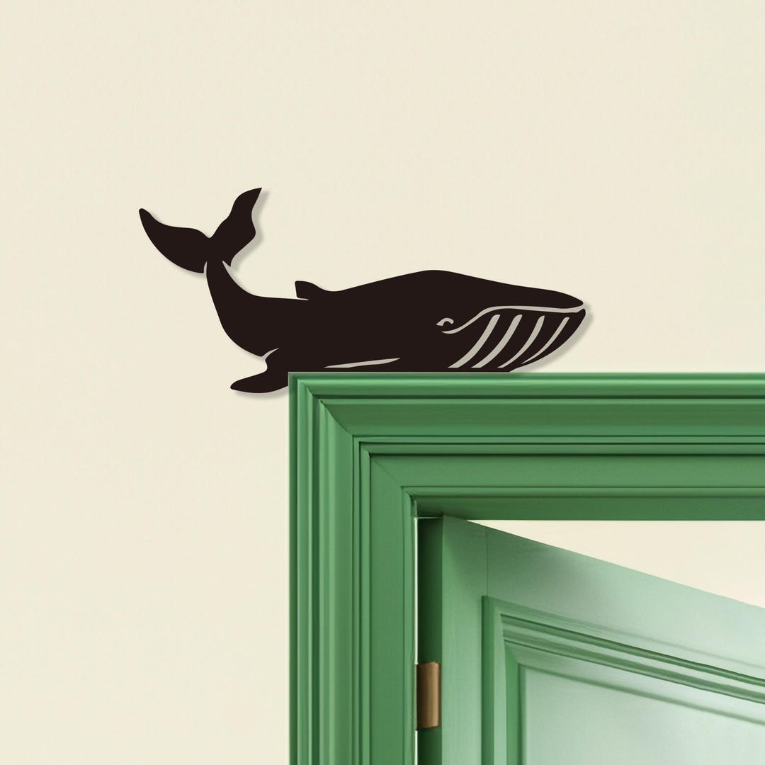 Whale Door Frame Topper Metal,door Frame Corner Sign,children's Room ...