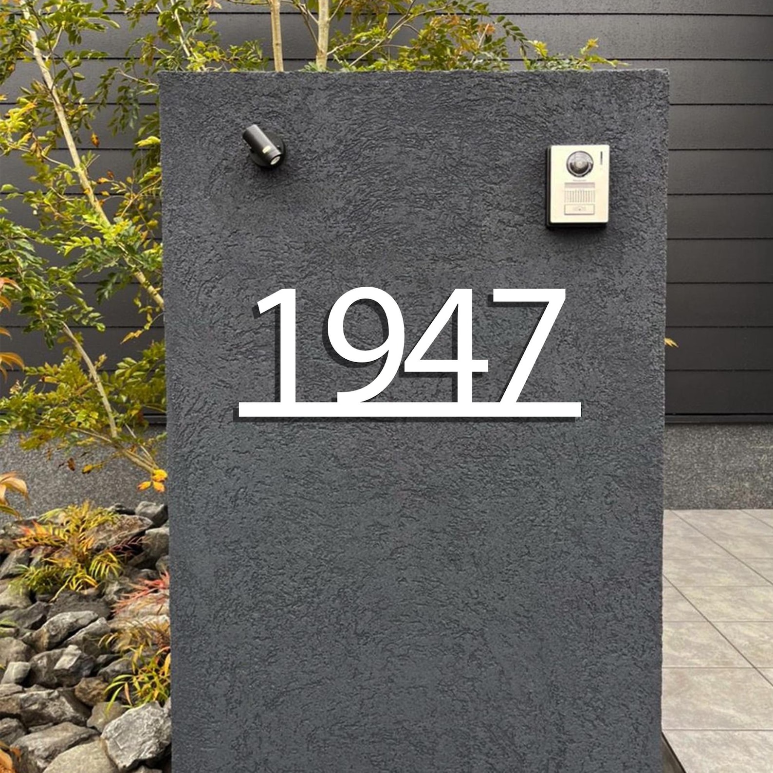 Modern House Number Sign, Custom House Number, Metal Address Sign ...