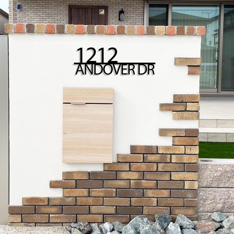 Modern Metal House Number Sign,custom House Number,metal Street Name ...