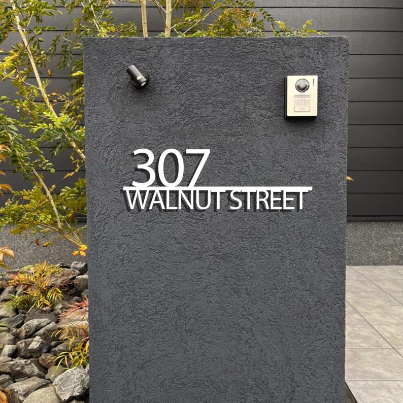Modern Metal House Number Sign,custom House Number,metal Street Name ...