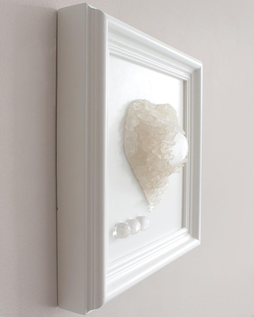 Signature Collection Clear Quartz and Selenite Heart Wall Decor ...