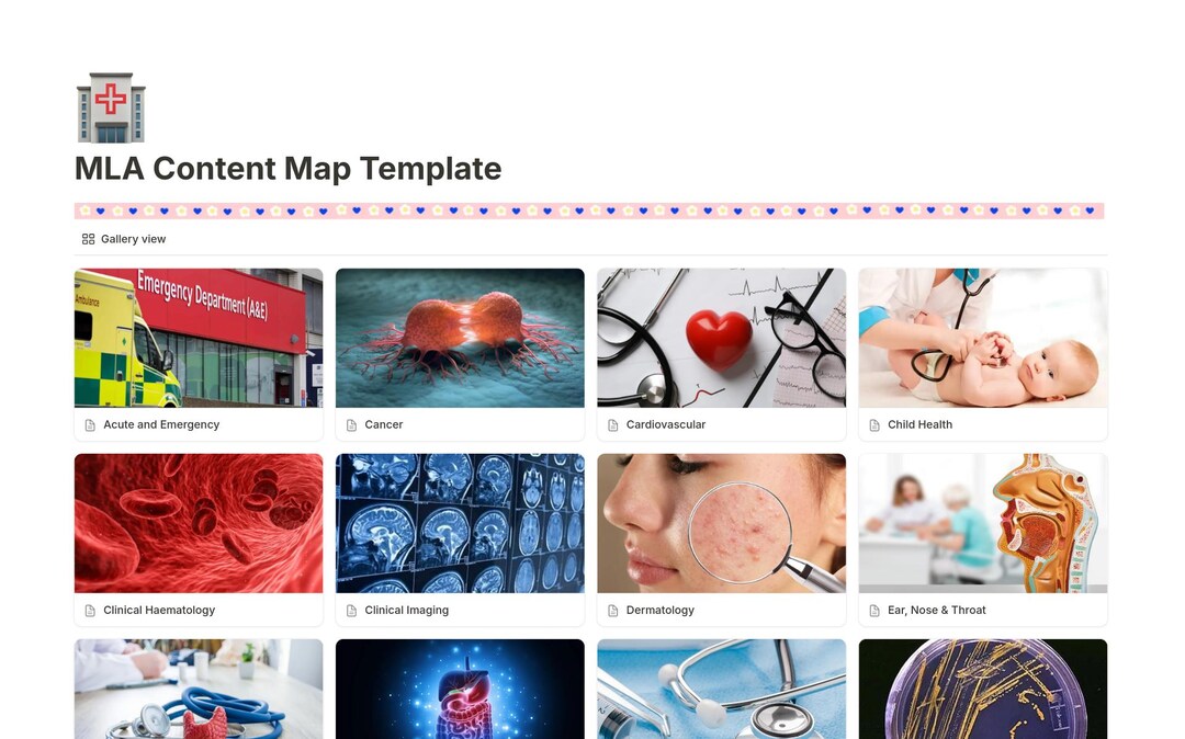 Medical Student MLA Notion Template - Etsy UK