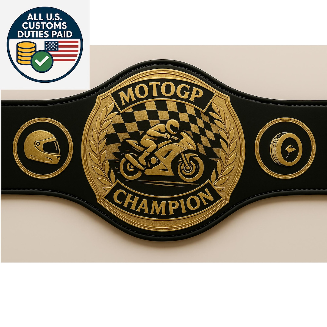Motorsport Champion Belt | Custom Moto Trophy | Personalized Racing ...
