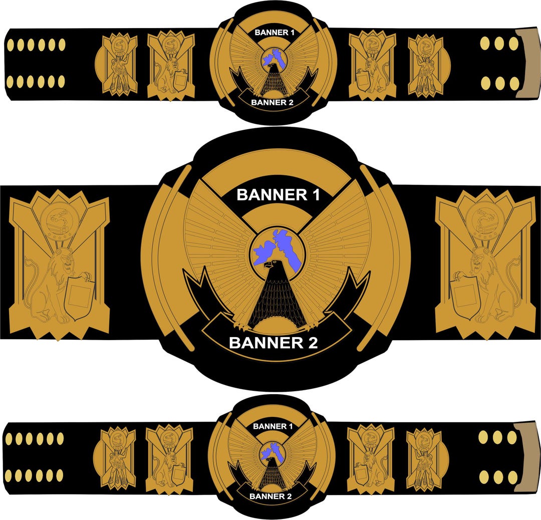 Custom Wrestling Championship Belt | Gold Eagle Heavyweight Title ...