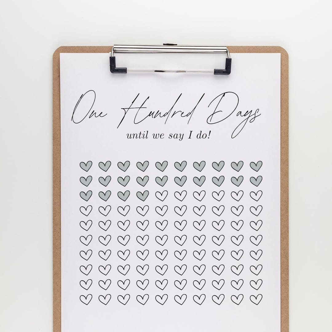 Wedding Countdown Tracker Template | Canva Instant Download | Use ...