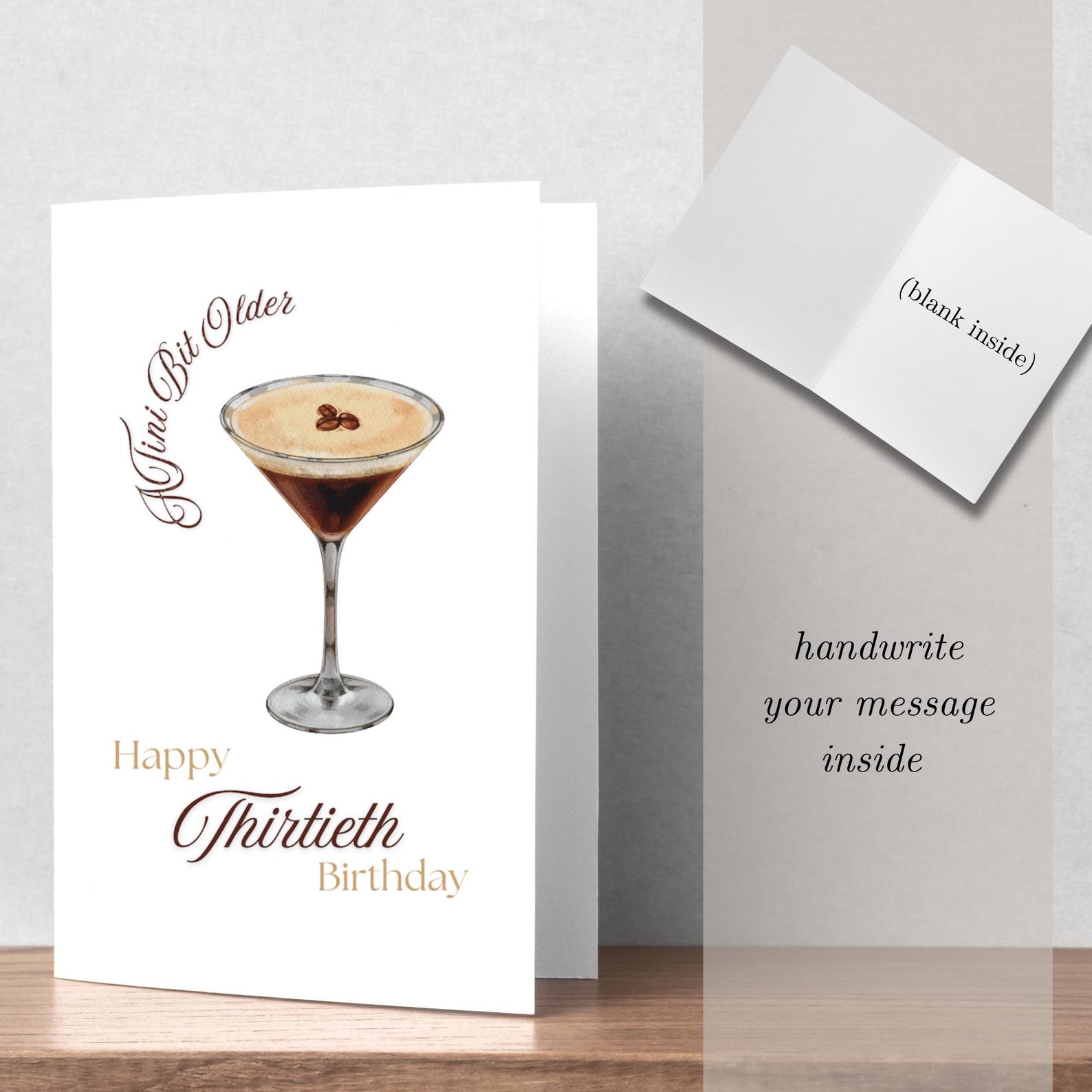 30th Birthday Card Digital Download for Tini Bit Older Espresso Martini ...