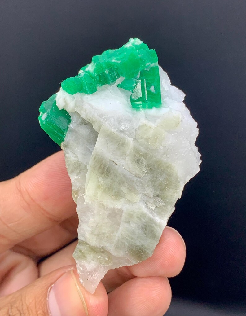 Natural Green Color Emerald Crystal Specimen, Emerald From Pansher Mine ...