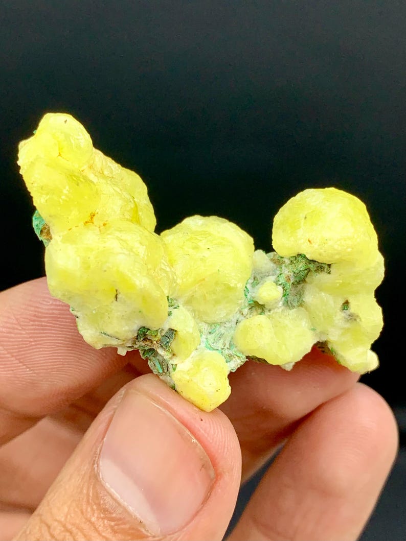 Very Rare Blue and Yellow Color Brucite Crystal Specimen From ...