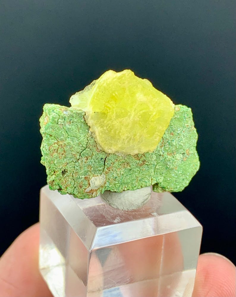 Very Rare Blue and Yellow Color Brucite Crystal Specimen From ...