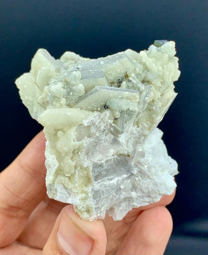 Natural Tourmaline Crystal Green Cap Bi Color on Albite Quartz & Mica ...