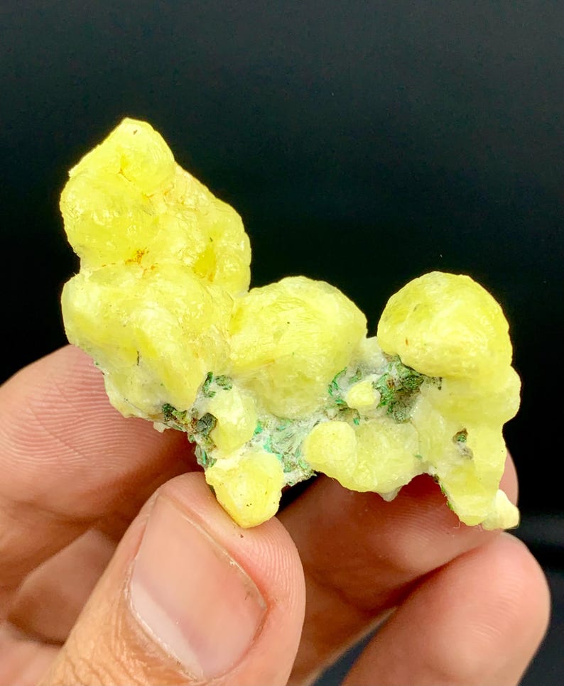 Very Rare Blue and Yellow Color Brucite Crystal Specimen From ...