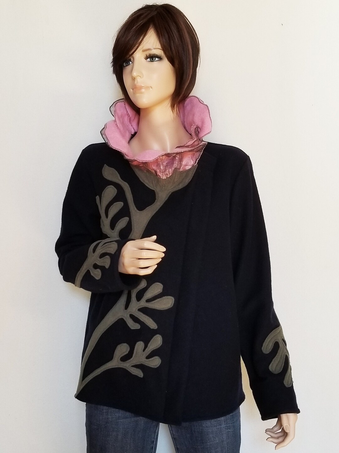 XL Stylish Cut With a Sweet Touch Jacket - Etsy