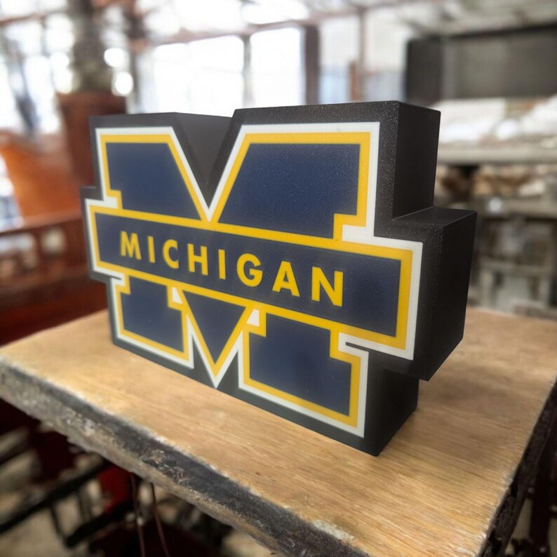 University of Michigan Led Lightbox - Etsy
