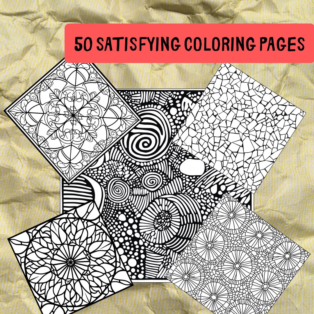 50 Bold and Easy Abstract Patterns Coloring Pages | Relaxing Art ...