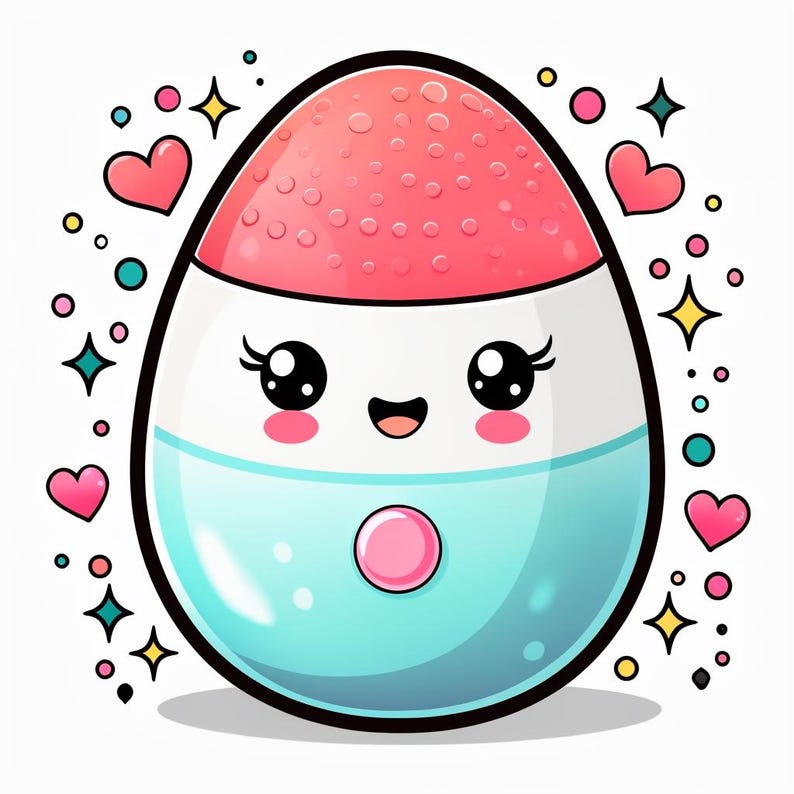 50 Bold and Easy Coloring Pages | Kawaii Designs for Stress Relief ...