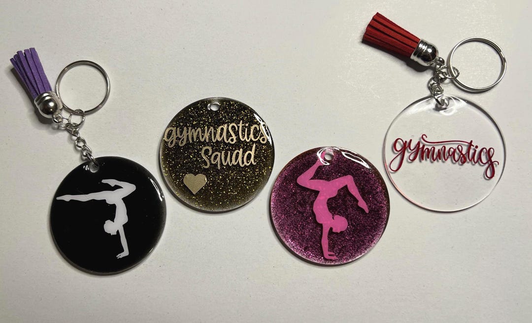 Personalized Gymnastics Keychain, Custom Gymnast Gift, Dance, Team ...