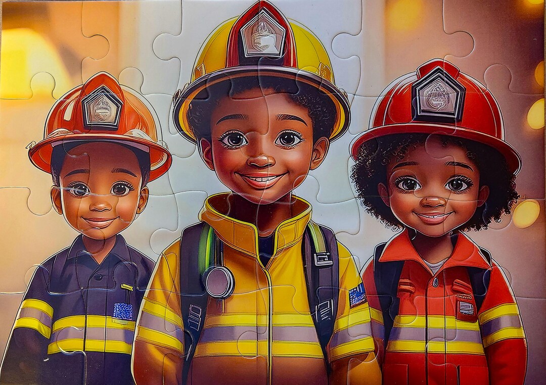 Engine 3 Firefighter Puzzle: Children's Jigsaw (24 Pieces) - Etsy