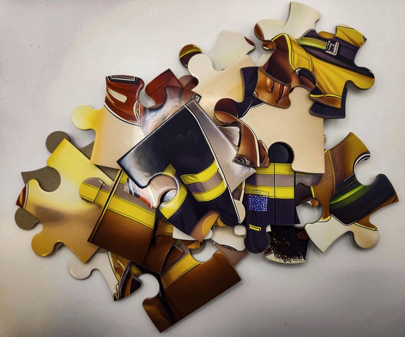 Engine 3 Firefighter Puzzle: Children's Jigsaw (24 Pieces) - Etsy